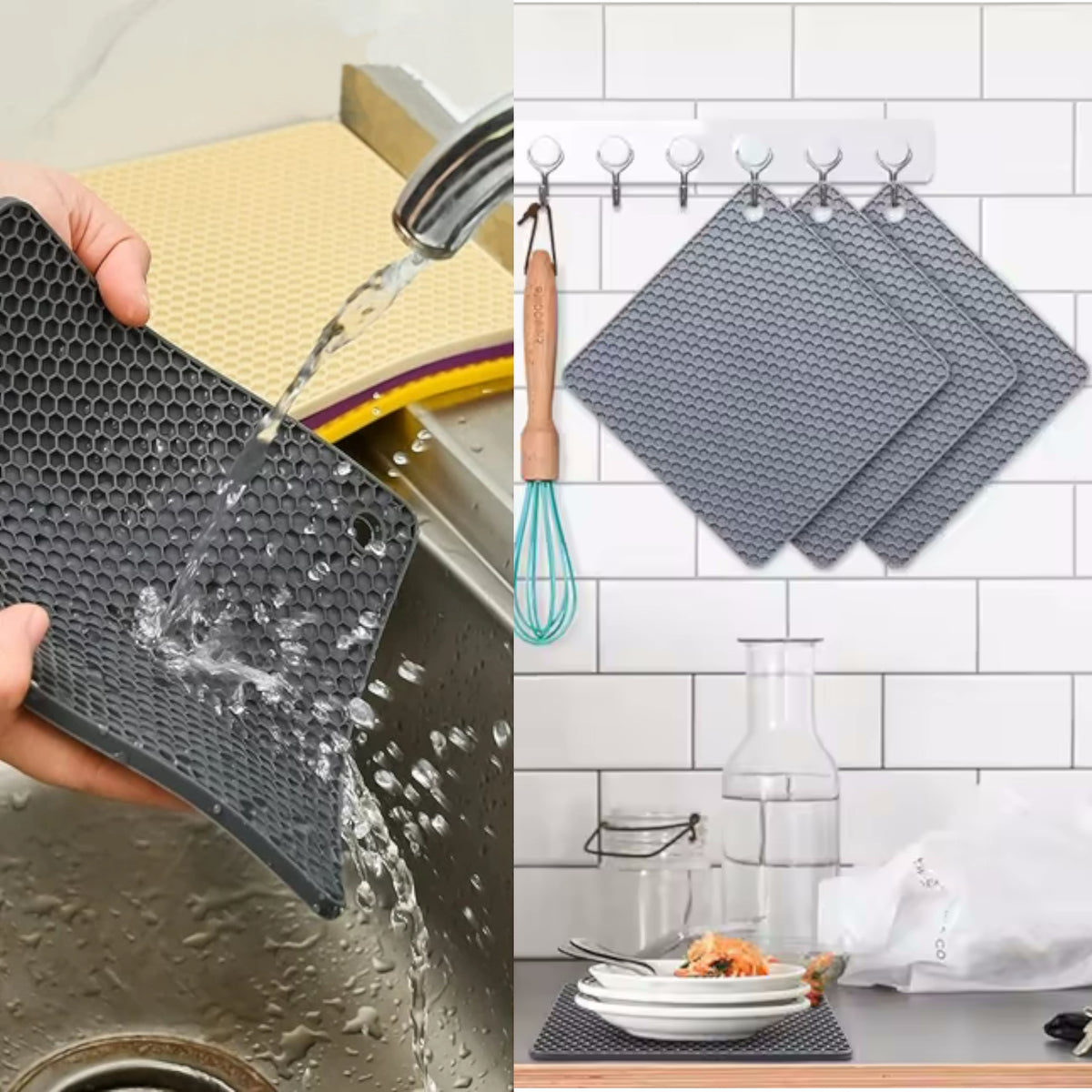 Silicone Trivet Pads (Honeycomb Square) – altCooking Hub